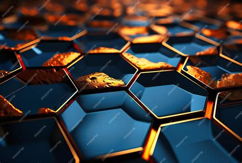 Premium Ai Image A Scene Showing Tiles And Hexagons