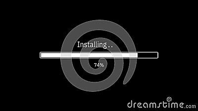 Installation Has Failed Progress Bar On Dark Background Stock Footage Video Of Black Program