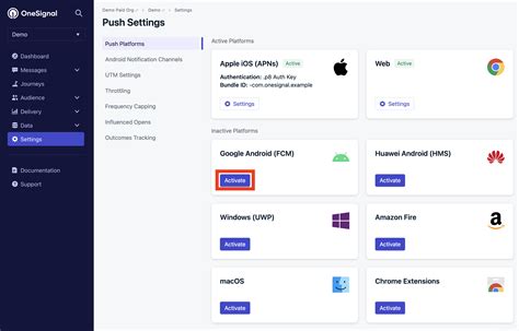Android Firebase Credentials Onesignal