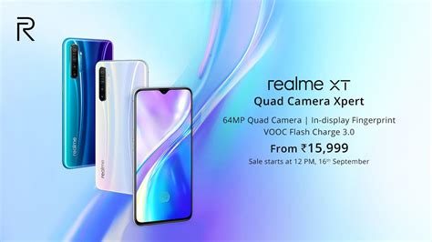 Realme Xt Launched In India Price And Specifications Revealed