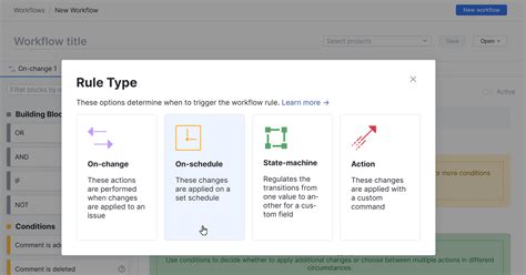 workflow rule types youtrack server documentation