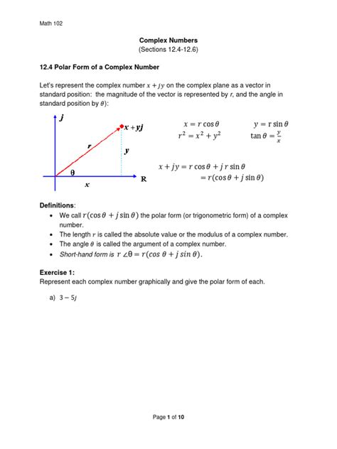 math 102 complex numbers 12 4 12 6 pdf complex number mathematics