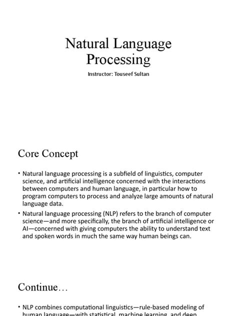 Natural Language Processing Lec 1 Pdf Parsing Syntax