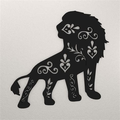 Archivo Stl León Decoración Mural Wasam6・modelo De Impresora 3d Para