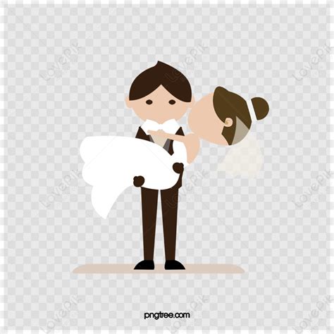 만화 신랑 신부웨딩 장식아름다운얻다 Png 일러스트 무료 다운로드 Lovepik