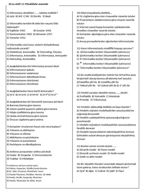 10 Cu Sinif Səhifə 11 93 Pdf