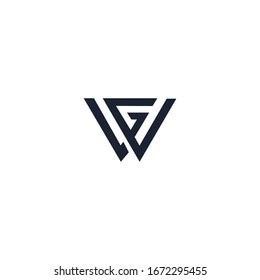 Initial Letter Wg Gw Logo Vector Stock Vector (Royalty Free) 1672295455 ...