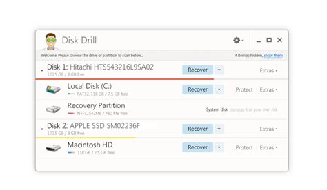 Disk Drill Windows Disk List