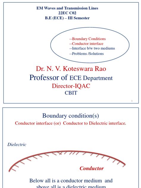 Unit I 3 Boundary Condtions Problems And Solutions Pdf Flux Electric Field