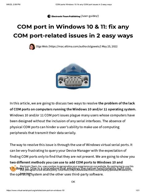Com Ports Windows 10 Fix Any Com Port Issues In 2 Easy Ways Pdf