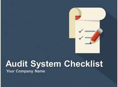 Audit Of Business Systems With Checklist Powerpoint Presentation With