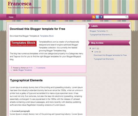 50 Beautiful Free Blogger Templates For Fashion Blogs