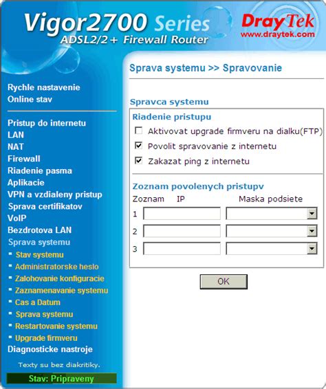 Router Vigor 2700 Vgst K Magio Internetu Telekom