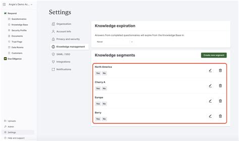 segmenting data in the knowledge base hypercomply