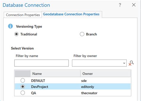 Connect To A Traditional Version—arcgis Pro Documentation