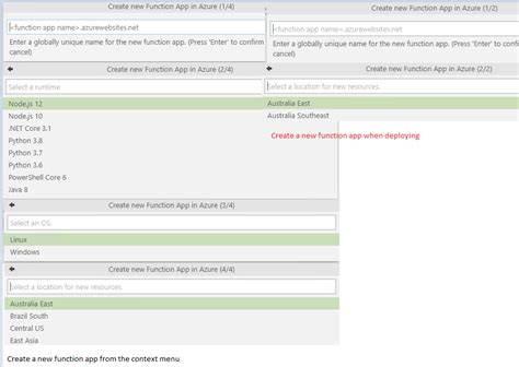 Unstable Creating A New Function App Loses The Step Selecting OS When Deploying Issue
