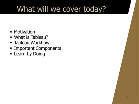 Intro Tableau Introduction To Beginners Ppt