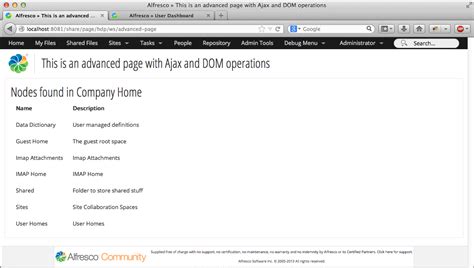 Working With The New Aikau Framework In Alfresco Share Alfresco Tutorials