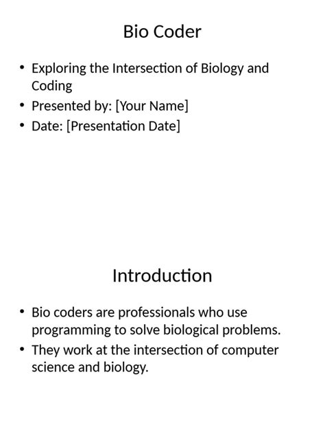 Bio Coding Merging Biology And Tech Pdf