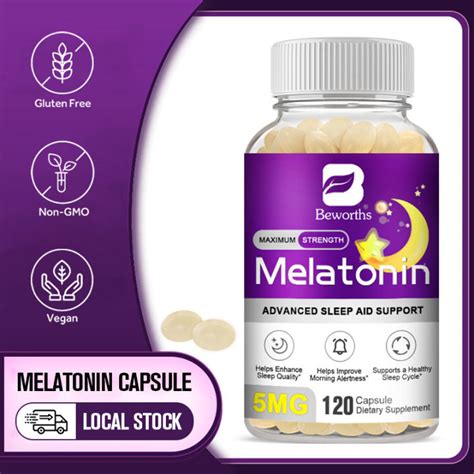 B Beworths Melatonin Capsules 5mg To Solve Insomnia Help Sleep Relieve