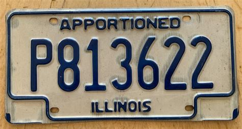 Illinois Apportioned Semi Irp Prorate Truck Tractor License Plate P