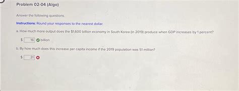 Solved Problem 02 04 Algoanswer The Following