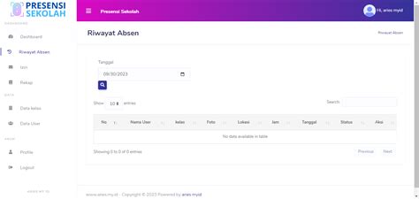 Presensi Sekolah Siswa Aplikasi Pendidikan