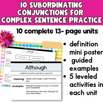 Subordinating Conjunctions By Brilliant Speech And Language TPT