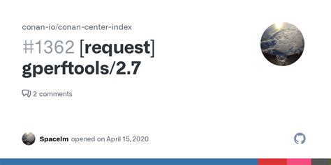 [request] gperftools 2 7 · issue 1362 · conan io conan center index