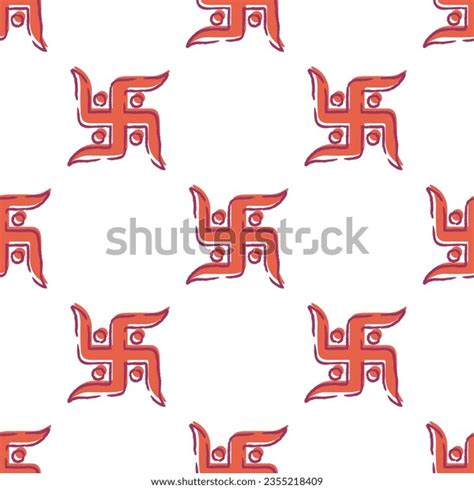 Block Print Swastik Pattern Indian Hindu Stock Vector Royalty Free