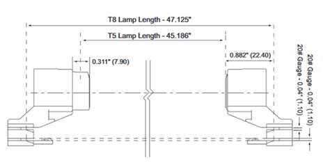 T8 To T5 Socket Conversion Socket Pair Rigid And Spring End Unshunted