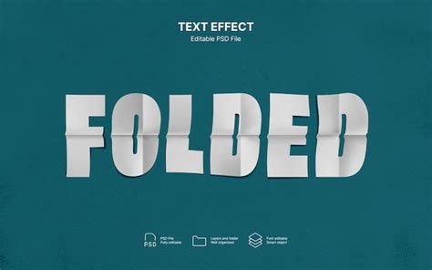 Premium Psd Folded Text Effect
