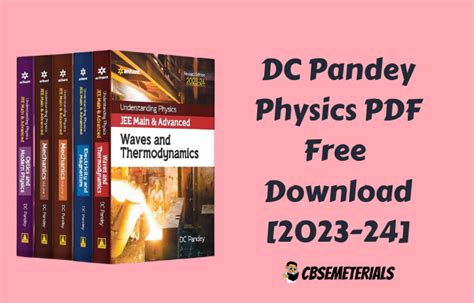 Dc Pandey Physics Pdf Free Download 2024 25 Cbsemeterials