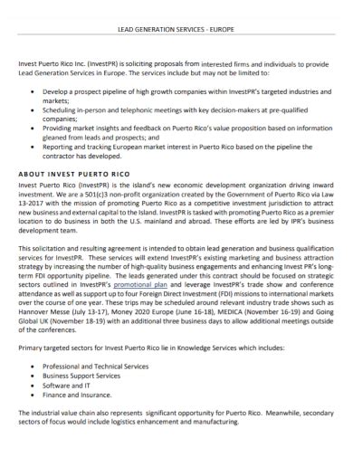 Free 6 Lead Generation Proposal Samples Digital Marketing Facebook