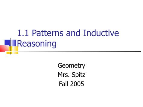 1 1 Patterns And Inductive Reasoning Ppt
