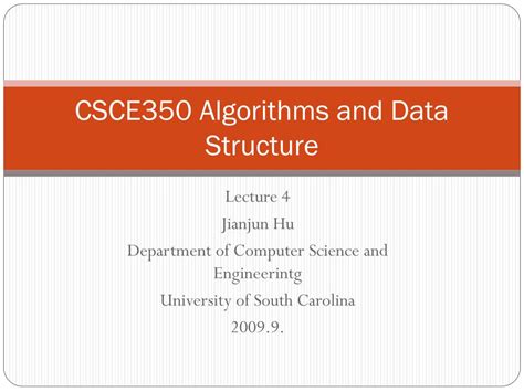 Ppt Csce350 Algorithms And Data Structure Powerpoint Presentation