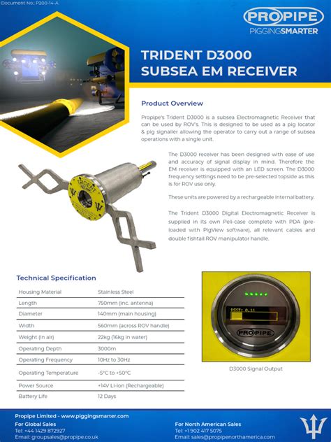 Trident D3000 Em Receiver Data Sheet Rev 01 Download Free Pdf Information And Communications