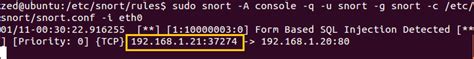 Detect Sql Injection Attack Using Snort Ids