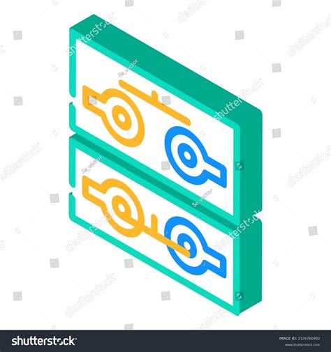 Push Button Switch Mechanism Isometric Icon Royalty Free Stock Vector Avopix