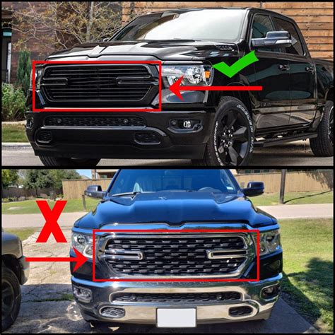 Ninte For 2019 2022 Dodge Ram 1500 Grille Overlay Inserts 5 Pieces Trim