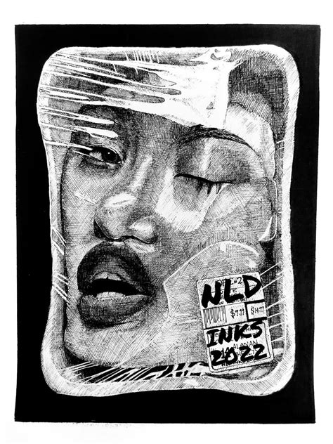 Sold Beauty Ink Crosshatch R Drawing