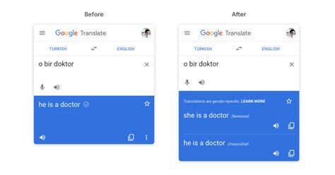 Google Translate теперь будет переводить с учетом гендерного аспекта