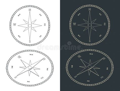 Compass Blueprints Stock Vector Illustration Of Arrow 276731941