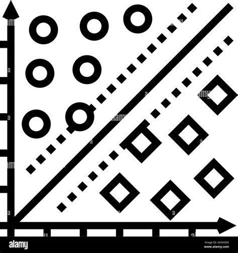 Support Vector Machine Svm Line Icon Vector Illustration Stock Vector