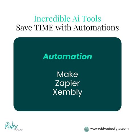 Rubix Cube Digital On Linkedin Aitools Automation Productivity Workflowoptimization