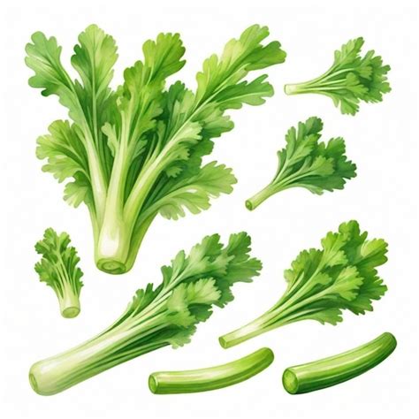Premium Vector A Drawing Of Celery And Celery
