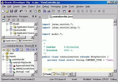 Oracle Jdeveloper 10g Среда разработки Java приложений