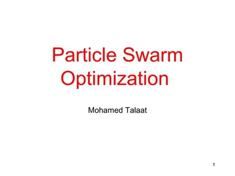 Particle Swarm Optimization PSO PPT Technology Computing