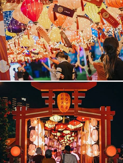 新派国风主题灯笼长廊｜中秋灯谜会打卡点 花瓣网