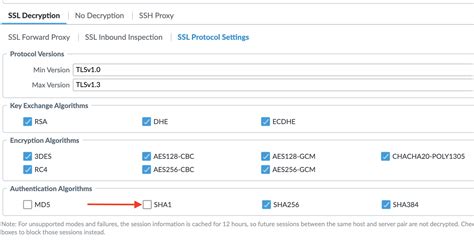 Ssl Decryption Profile Ssl Protocol Settings